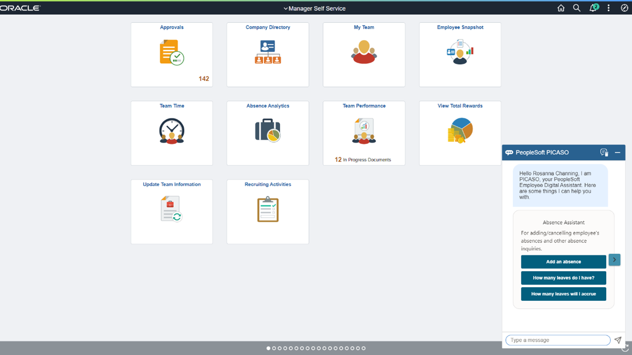 Picaso asistente digital Oracle Peoplesoft mejora chatbot Picaso asistente digital Oracle Peoplesoft mejora chatbot